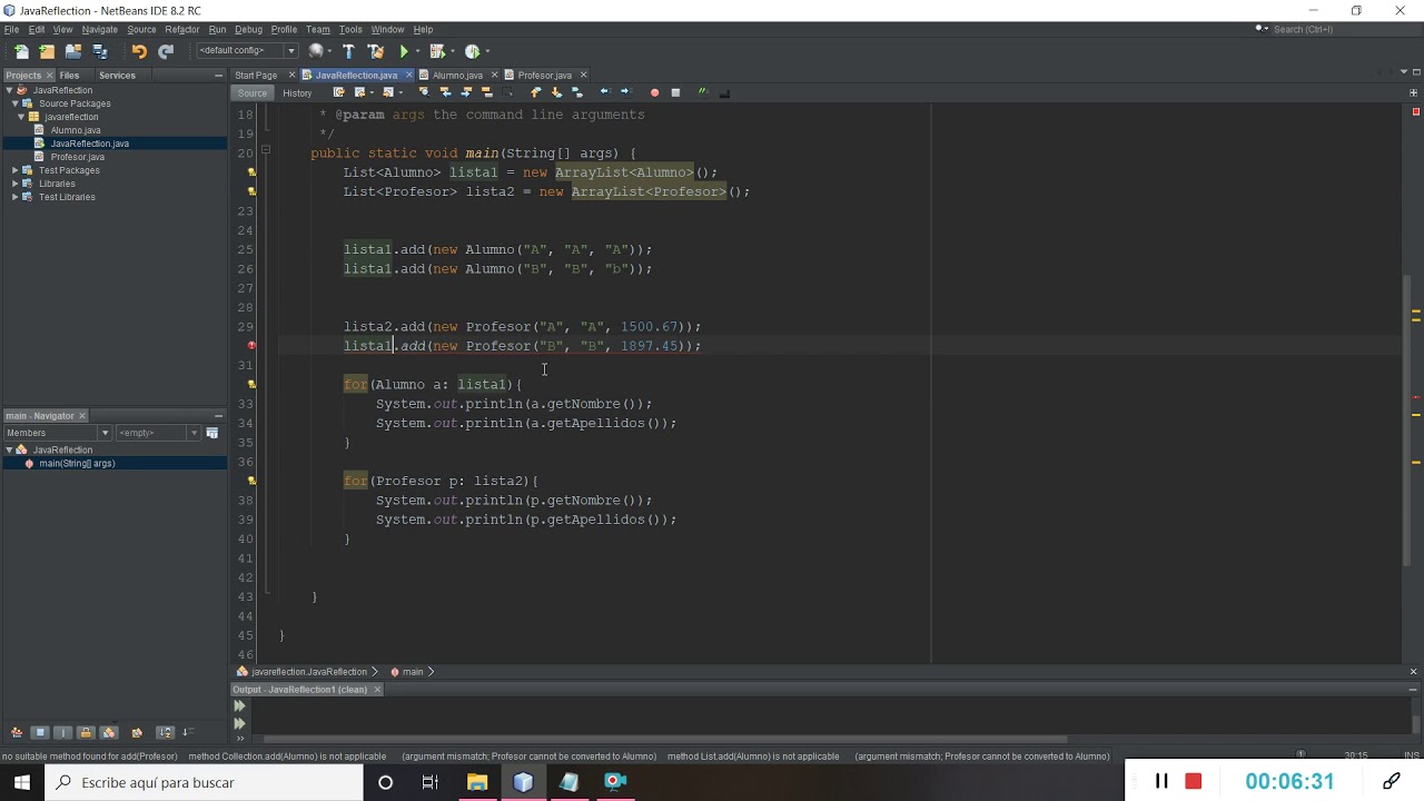 Ejemplo Java Reflection Youtube