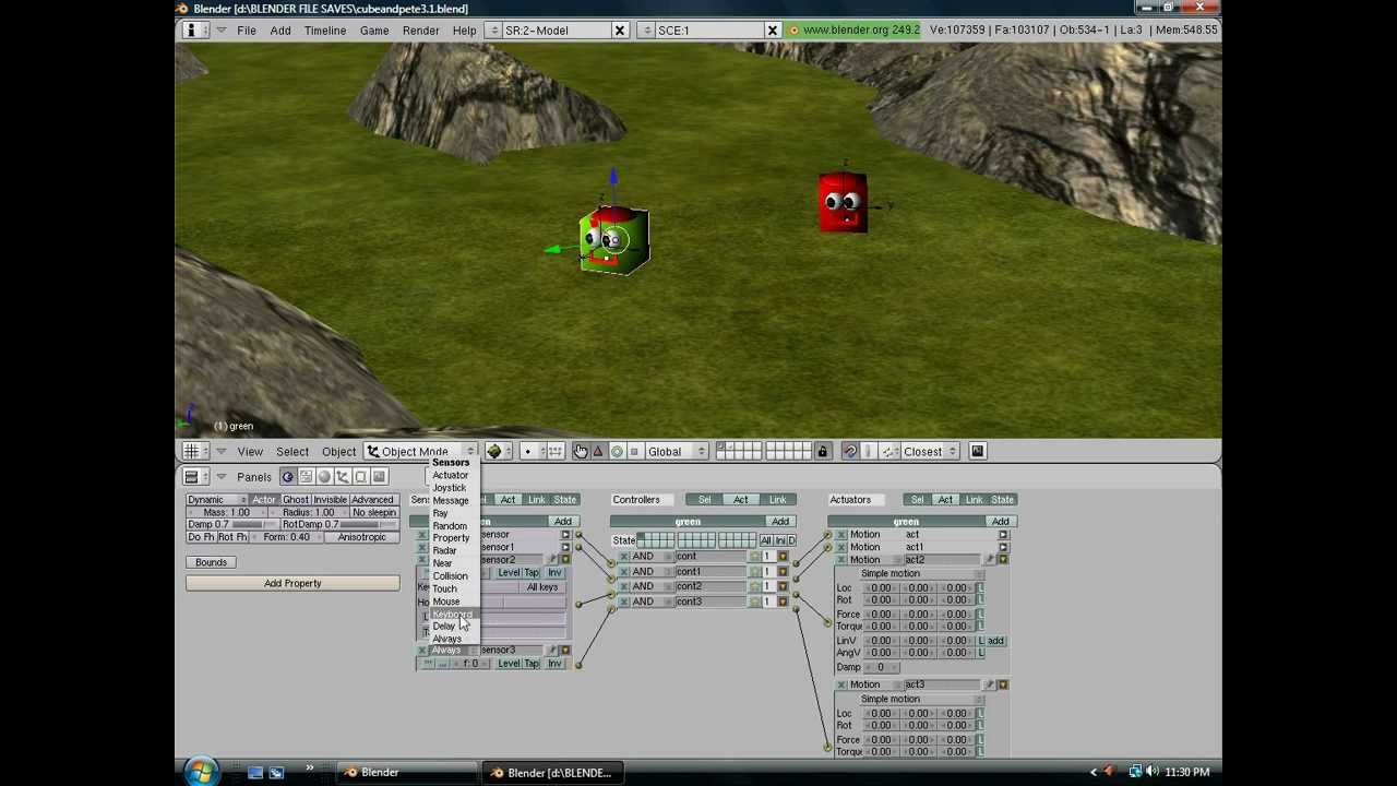 1 Blender Game Engine Tutorial Basic Character Movement Youtube
