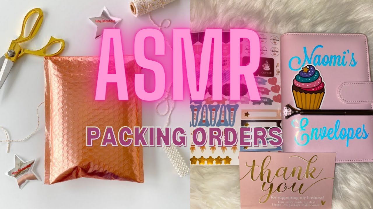 Asmr Packing Orders No Talking Asmr Relaxing Sound Youtube