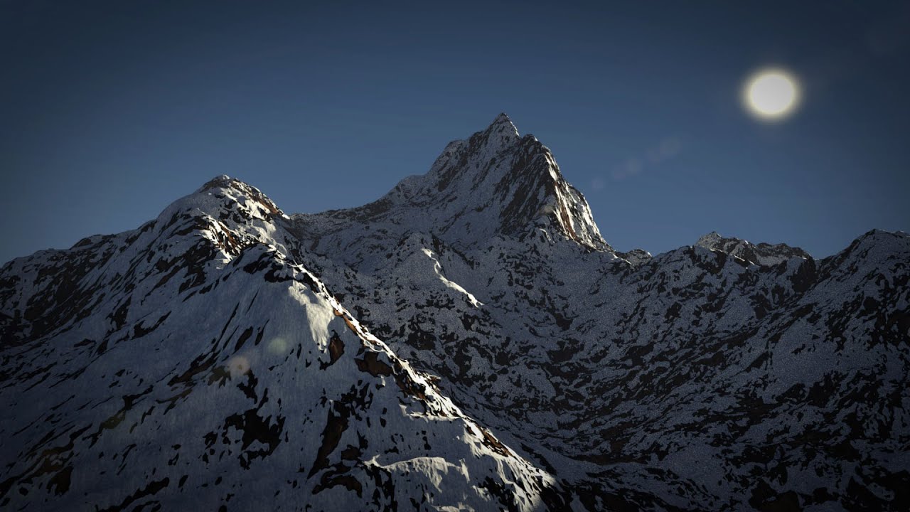 Blender 2 71 Tutorial Create A Mountain Scene Youtube