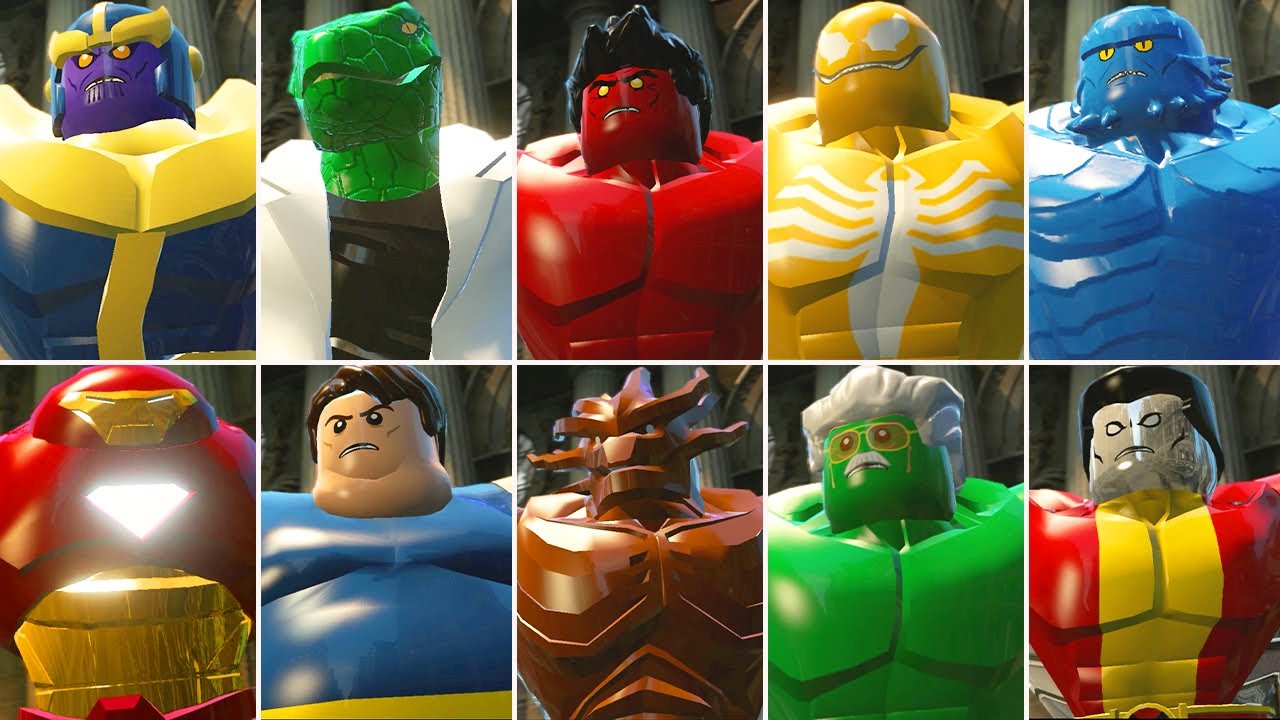 All Big Fig Bosses Hulk Smash In Lego Marvel Super Heroes Cutscenes