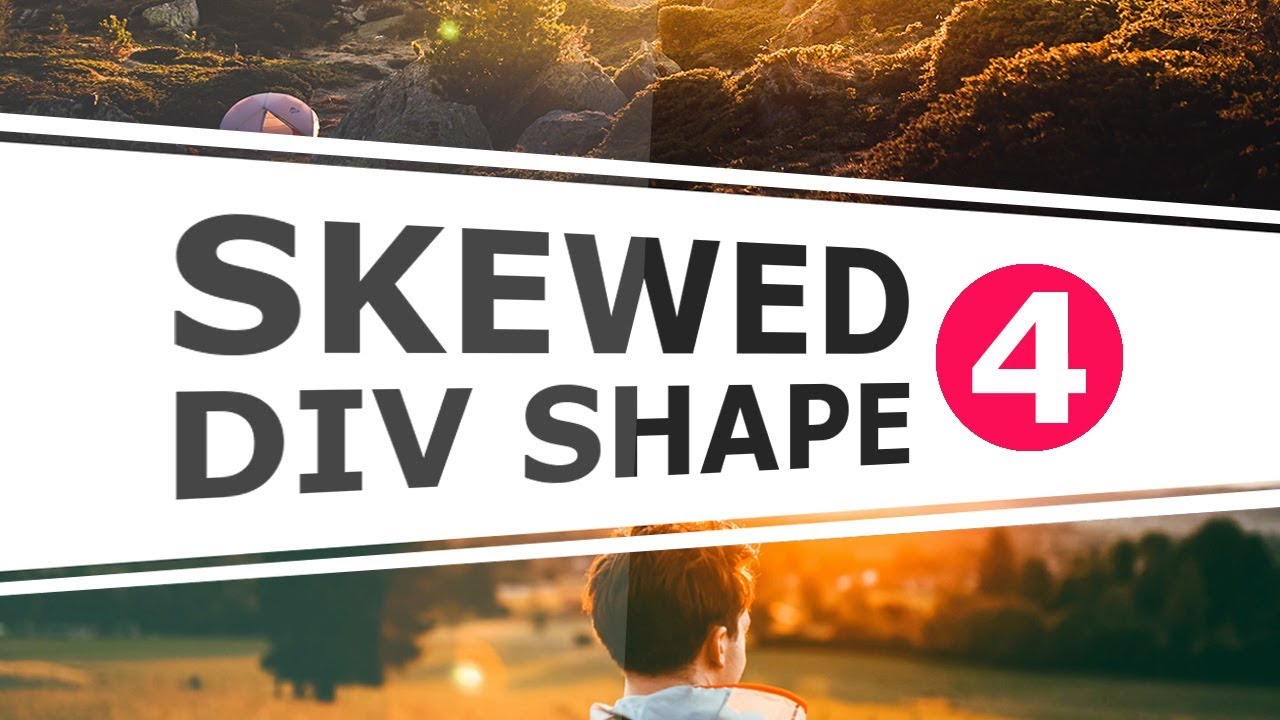 Responsive Skewed Background Using Border Razor Slanted Div Shape
