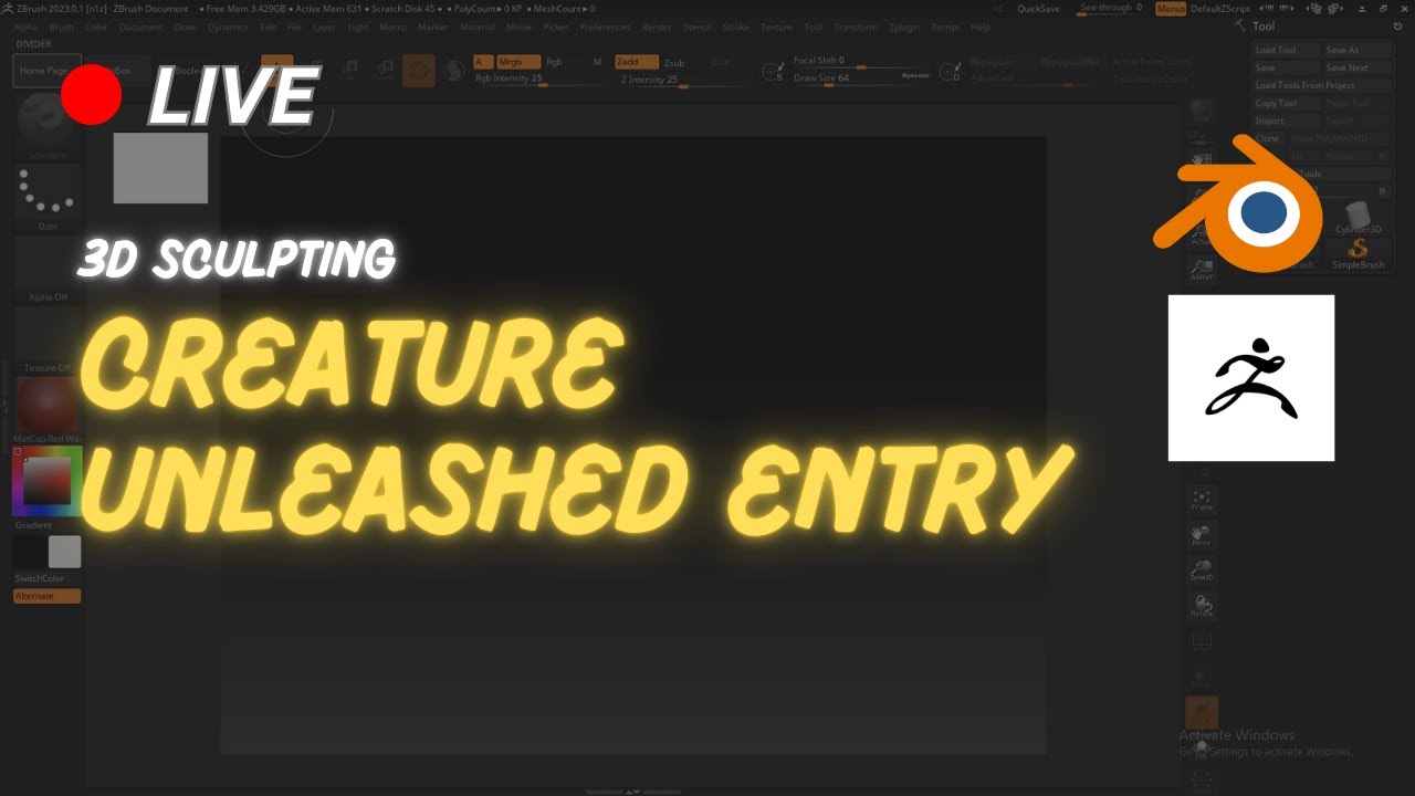 3d Sculpting Creature Character Making Youtube