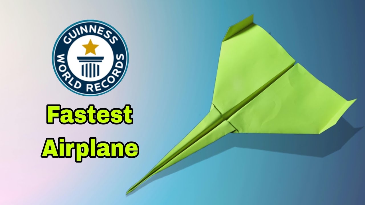 How To Fold The Fastest Paper Airplane Ultimate Speed Plane Tutorial