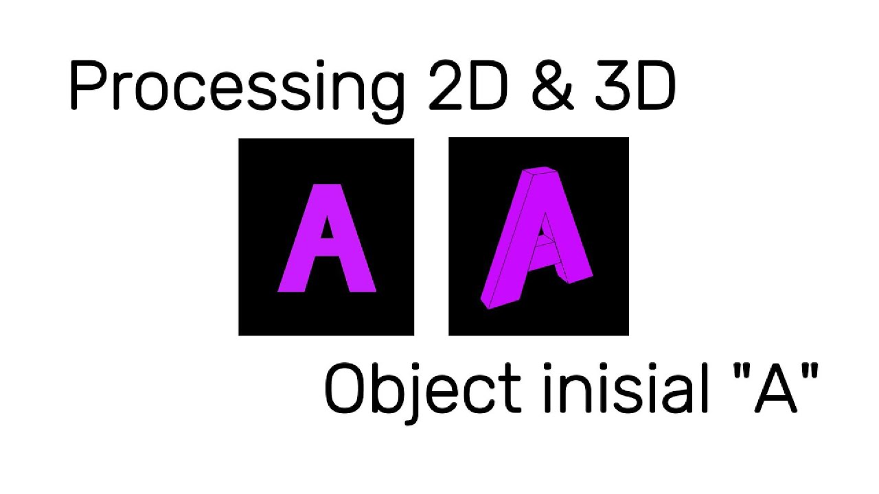 Membuat Objek 2d 3d Software Processing Java Youtube