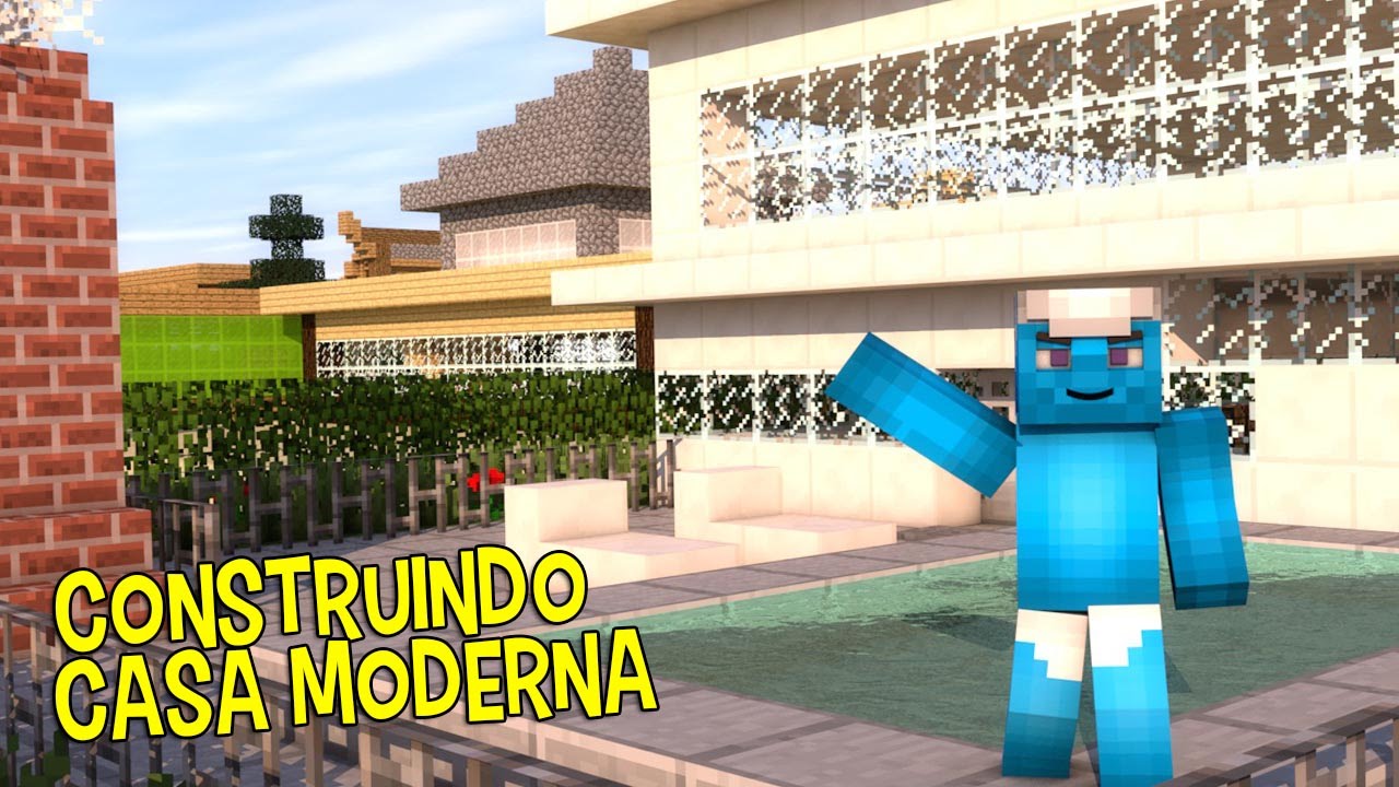 Minecraft Construindo Uma Casa Moderna Youtube