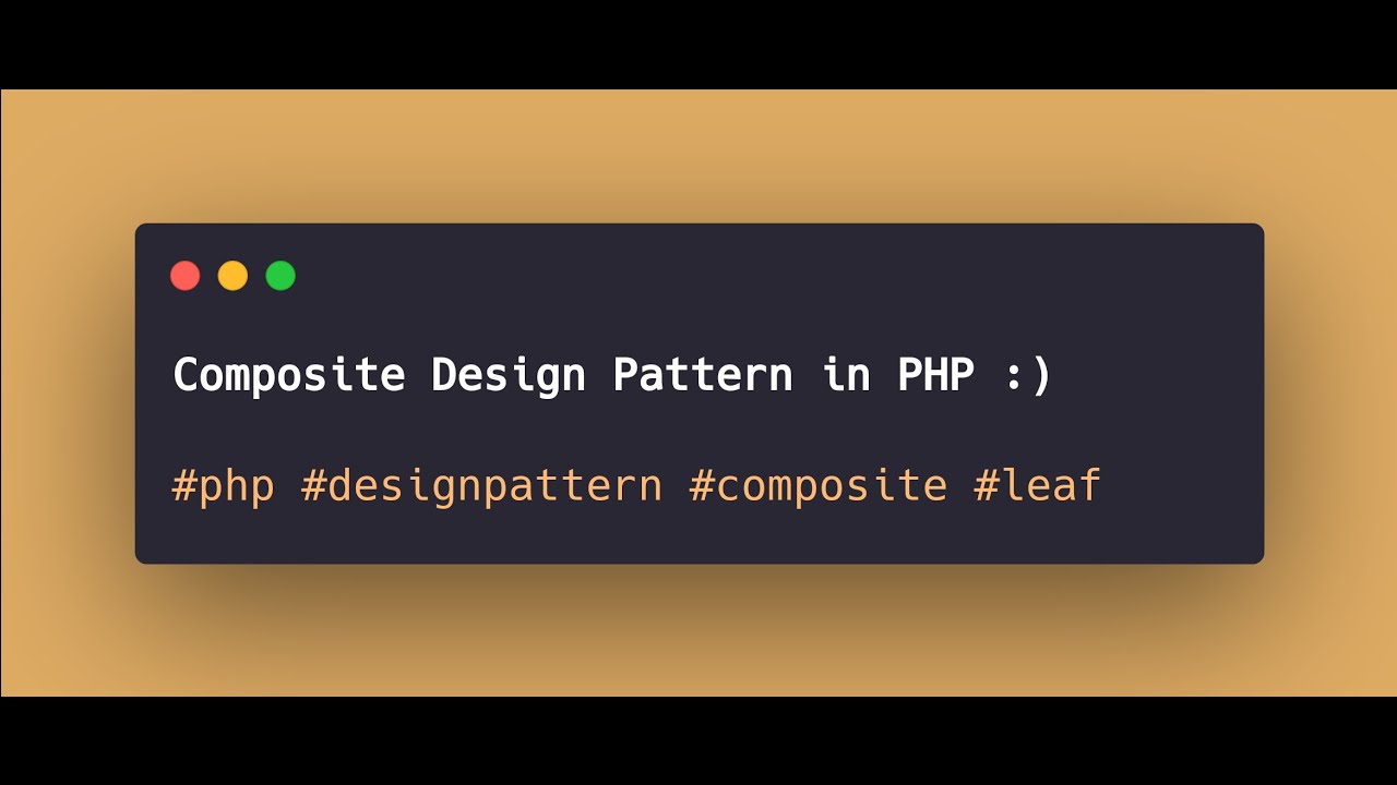 Composite Design Pattern In Php Youtube