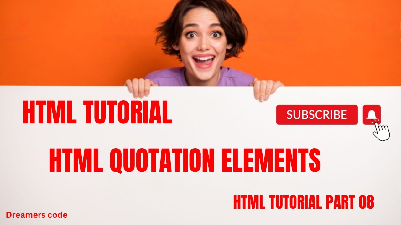 Html Tutorial Html Quotation Citation Elements Html Full Course