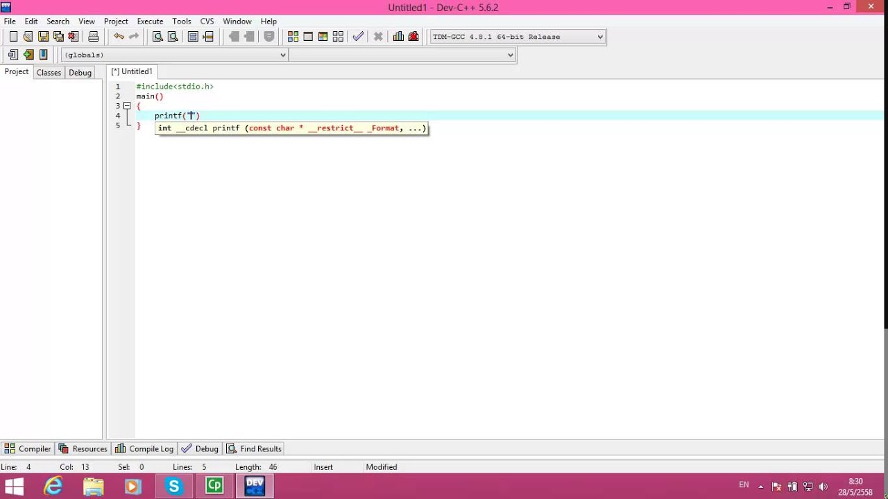 Basic Printf C Programming Youtube