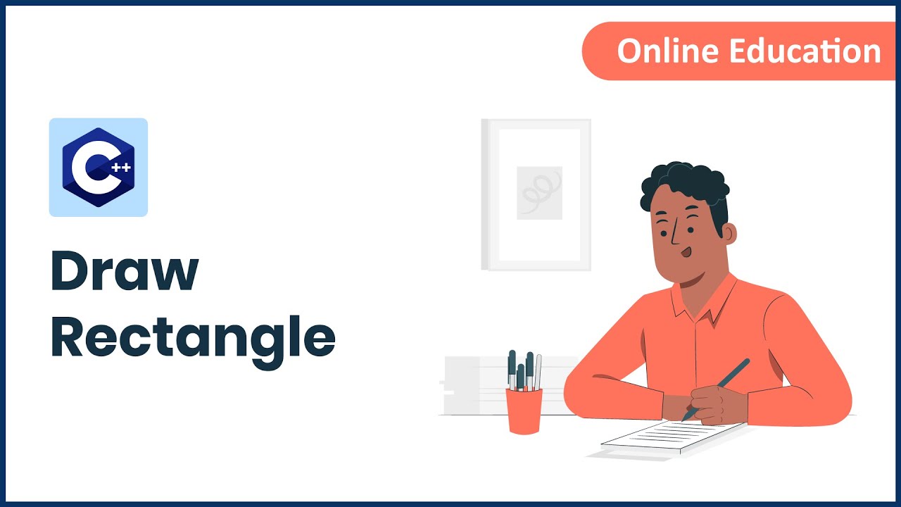 C Program To Draw Rectangle Youtube