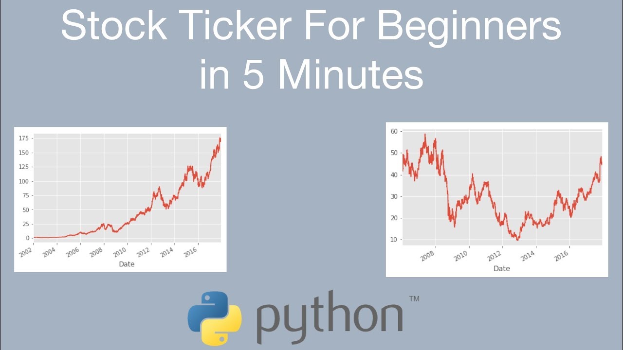 Quick Stock Graph In Python Beginner Tutorial Youtube