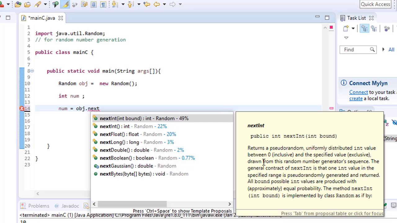 Java Random Number Generation In Java Youtube