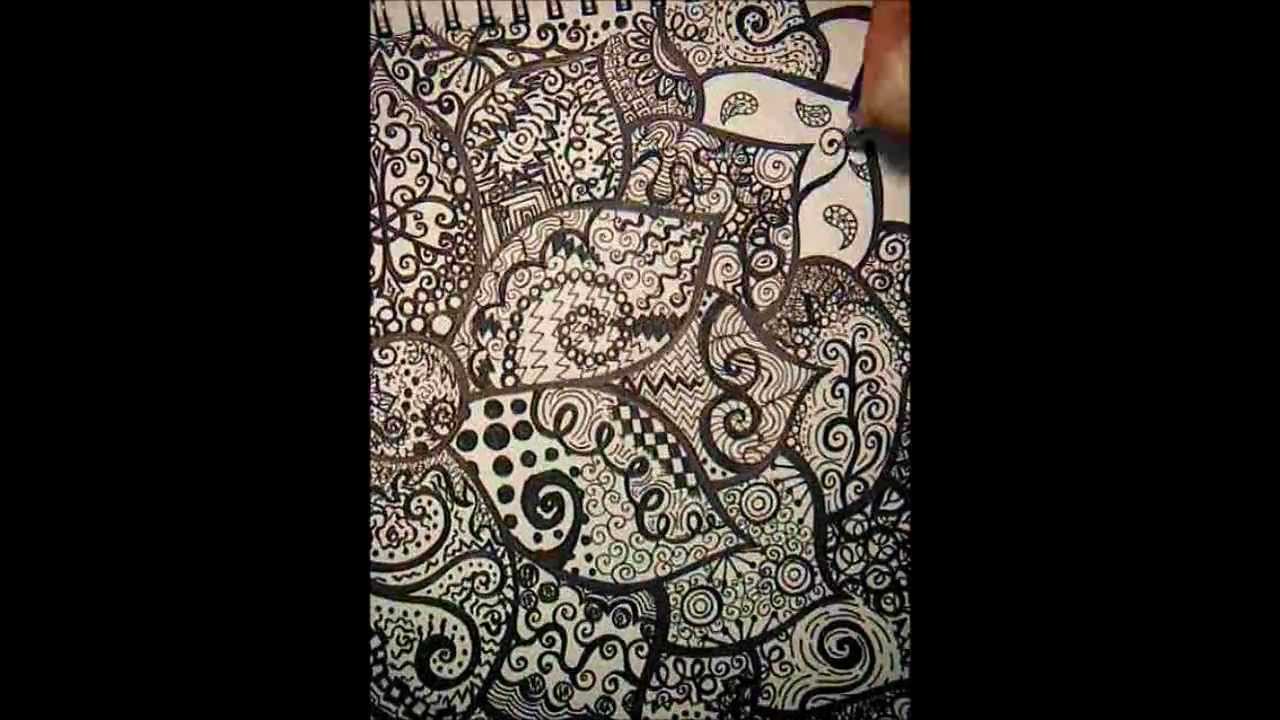 Time Lapse Drawing Pattern Flower Youtube