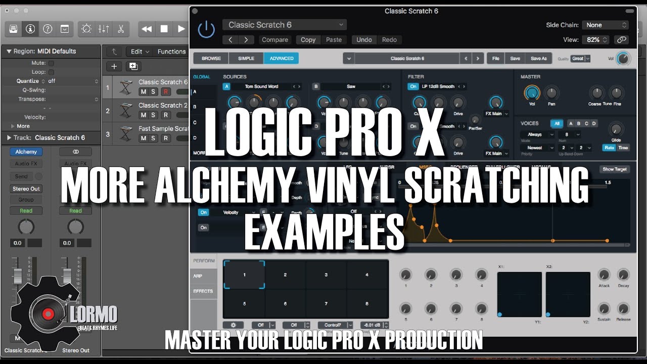 More Alchemy Vinyl Scratching Examples Logic Pro Quick Tip Youtube