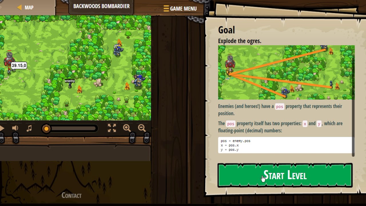 Backwoods Bombardier Codecombat Python Youtube