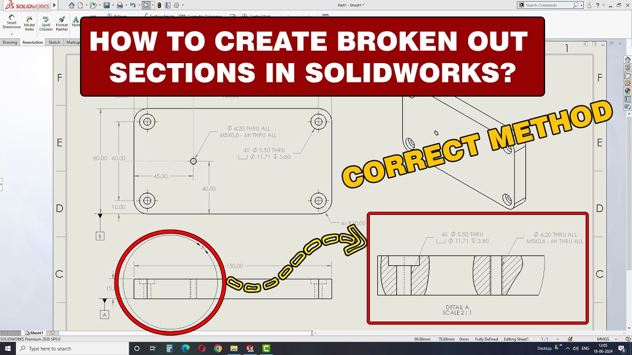 How To Create Broken Out Cut Sections In Solidworks Solidworks