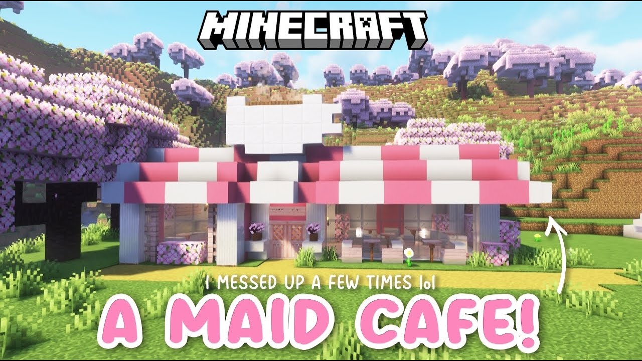 I Built A Maid Cafe In Minecraft Vanilla тшх Youtube