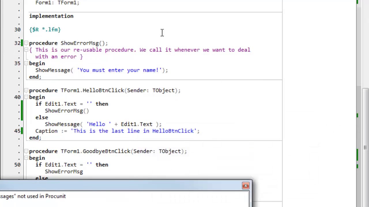 Learning Pascal 8 Procedures And Functions Youtube