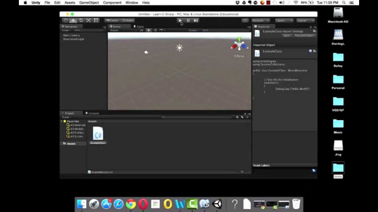 Unity Hello World Tutorial Youtube
