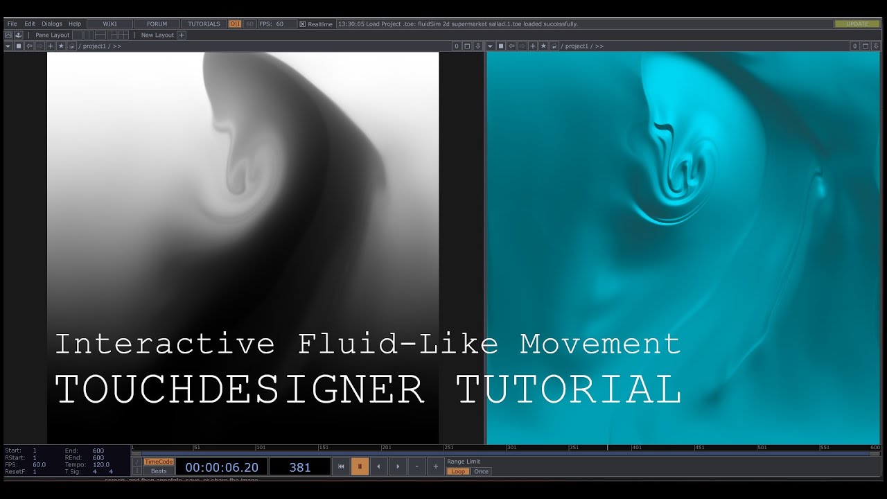 Interactive Fluid Like Movement No Glsl Needed Touchdesigner