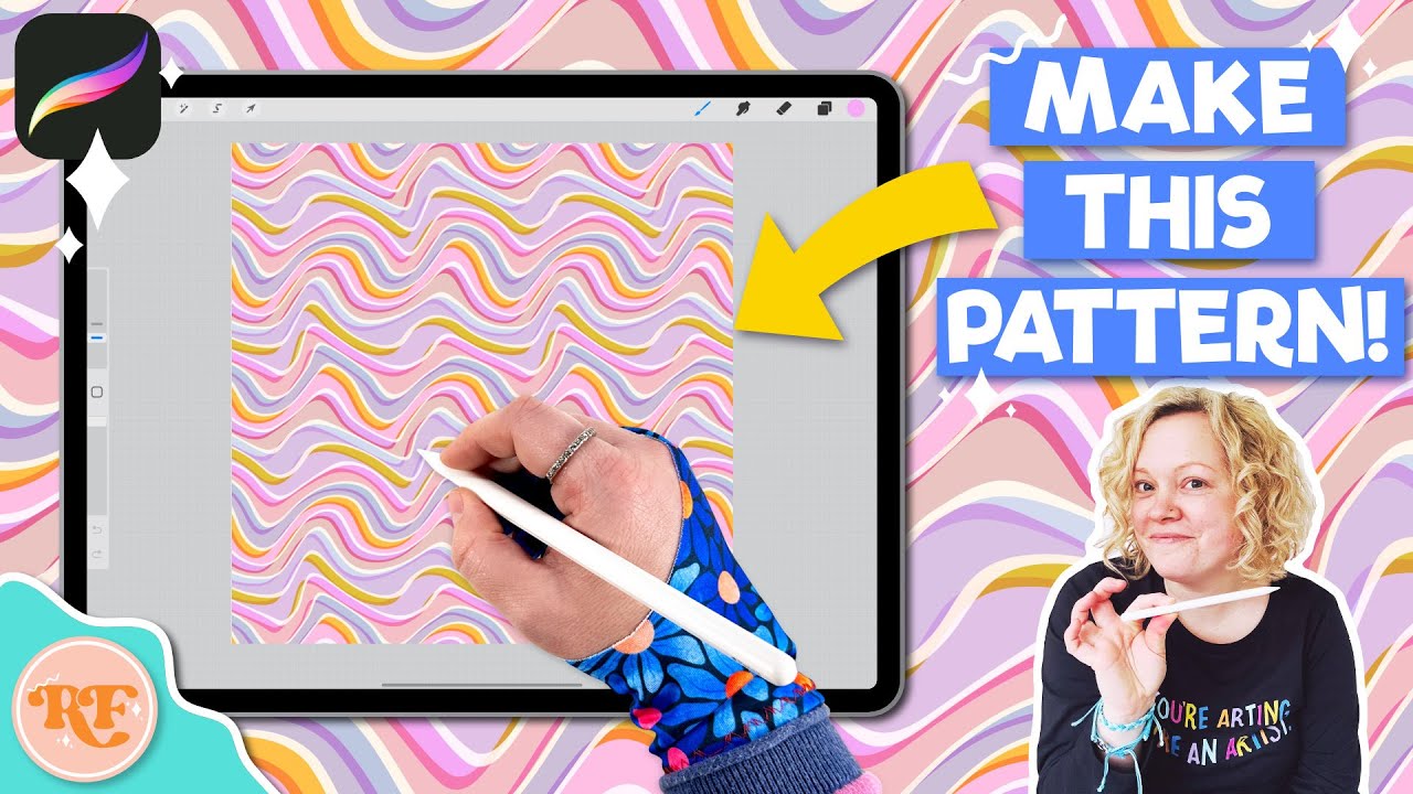 Create A Trippy Geometric Wave Pattern In Procreate Seamless Pattern