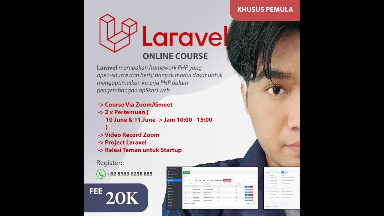Laravel Membuat Crud Dan Authentication Youtube