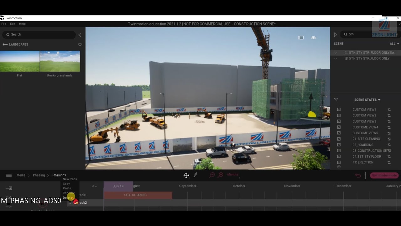 Construction Phasing Presenter In Twinmotion Youtube