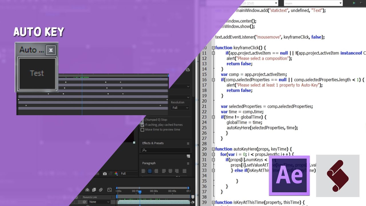Extendscript Tutorial Auto Key Youtube
