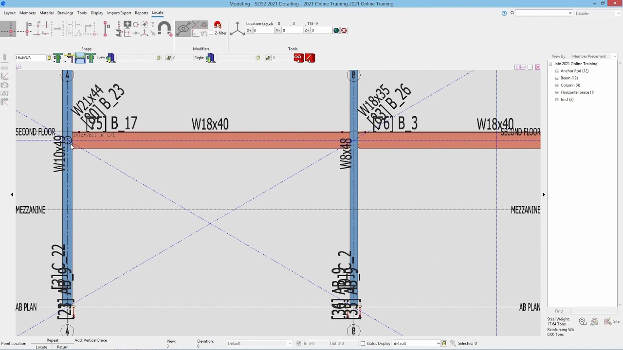 Sds2 2021 Getting Started Adding Vertical Braces Youtube