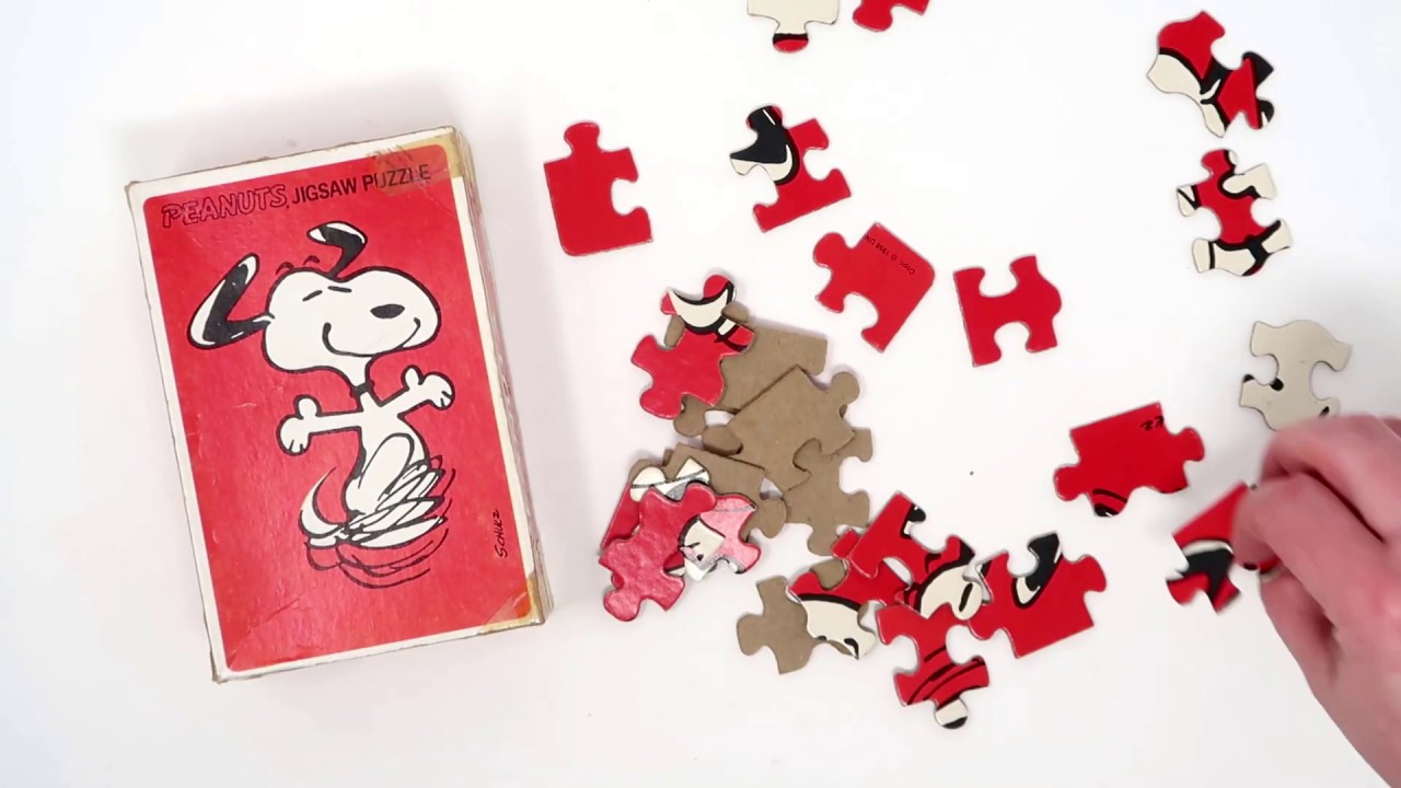 Snoopy Happy Dance Snoopy Jigsaw Puzzle Build Milton Bradley