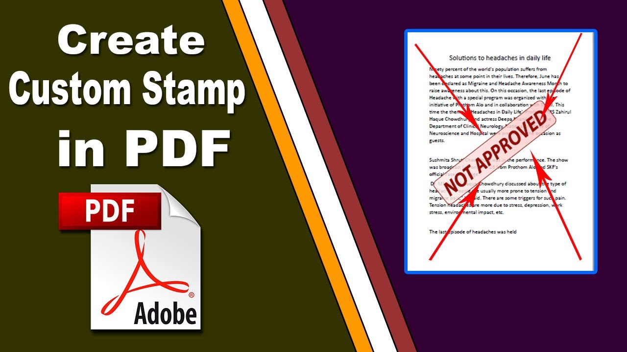 How To Creat A Custom Stamp Pdf Using Adobe Acrobat Pro Dc 2020 Youtube