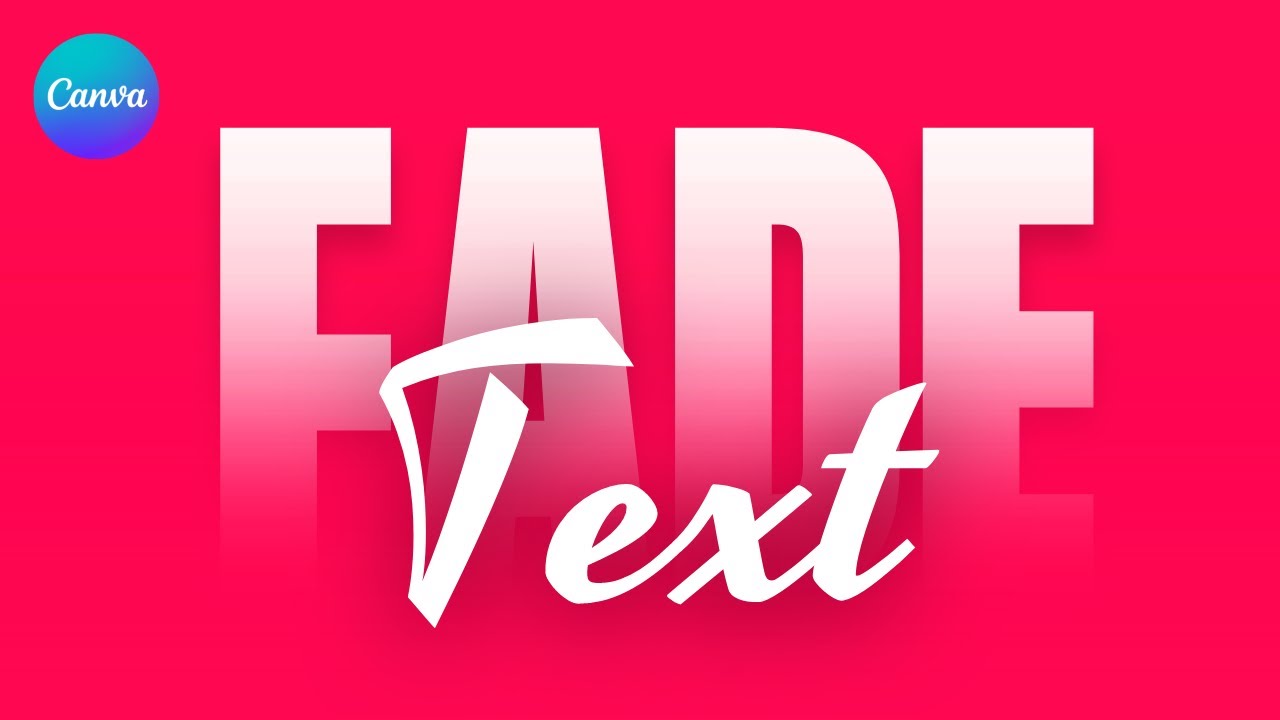 Canva Fade Text Effect Tutorial Youtube