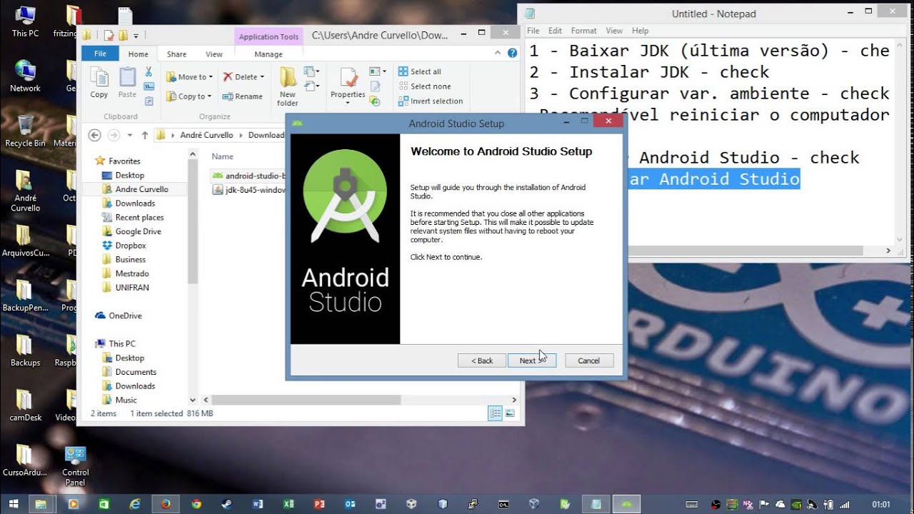 Instalação Do Android Studio Youtube
