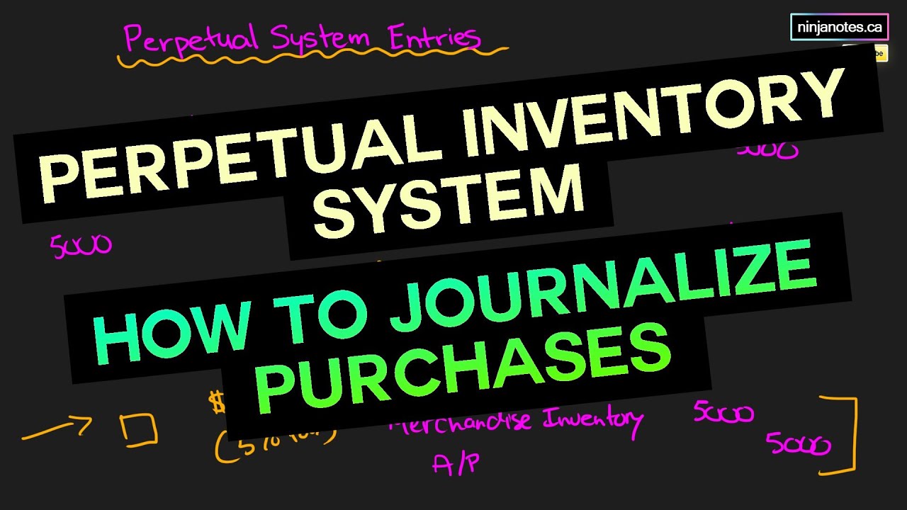 Perpetual Inventory System And How To Journalize Purchase Entries Fa