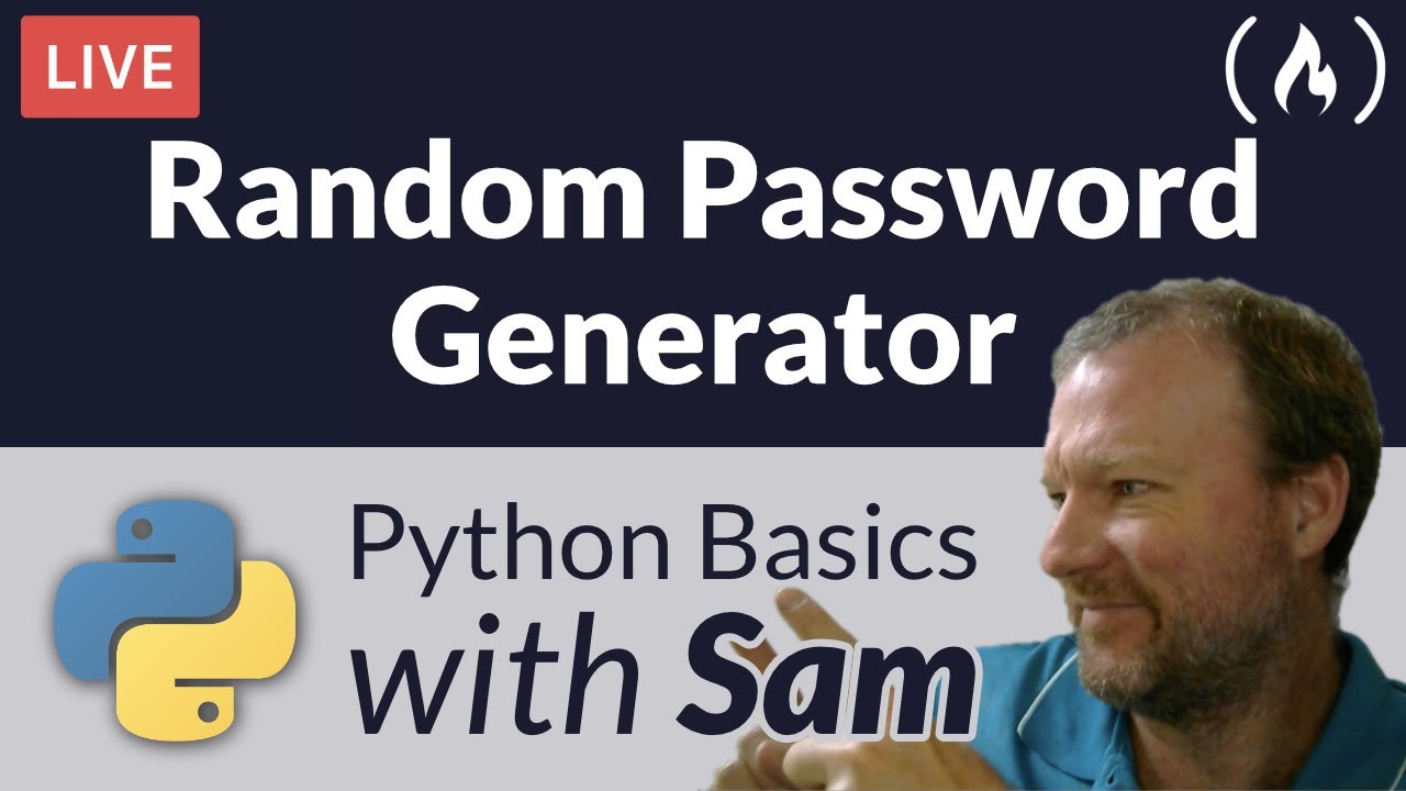 Random Password Generator Python Basics With Sam Youtube