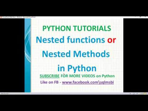 Python Tutorial Nested Functions In Python Python Nested Methods