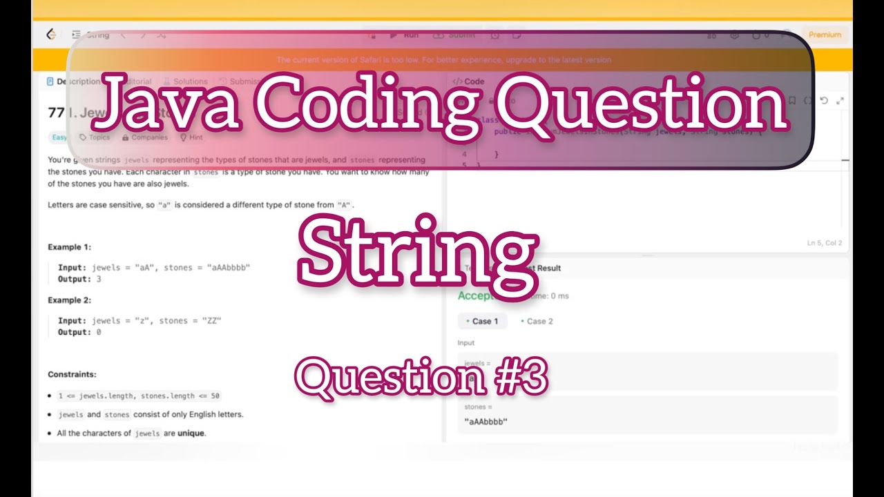 Java Coding Series String Question 3 Youtube