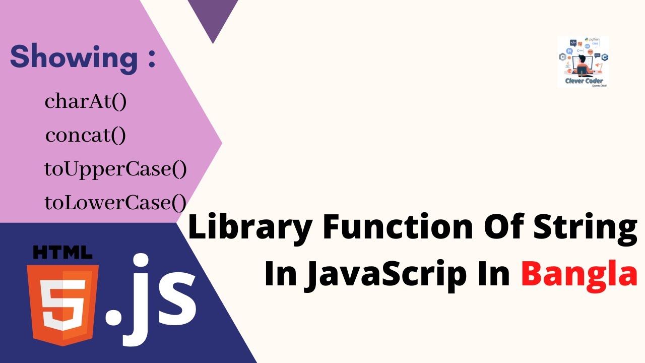 Javascript Bangla Tutorial 12 Library Function For String In