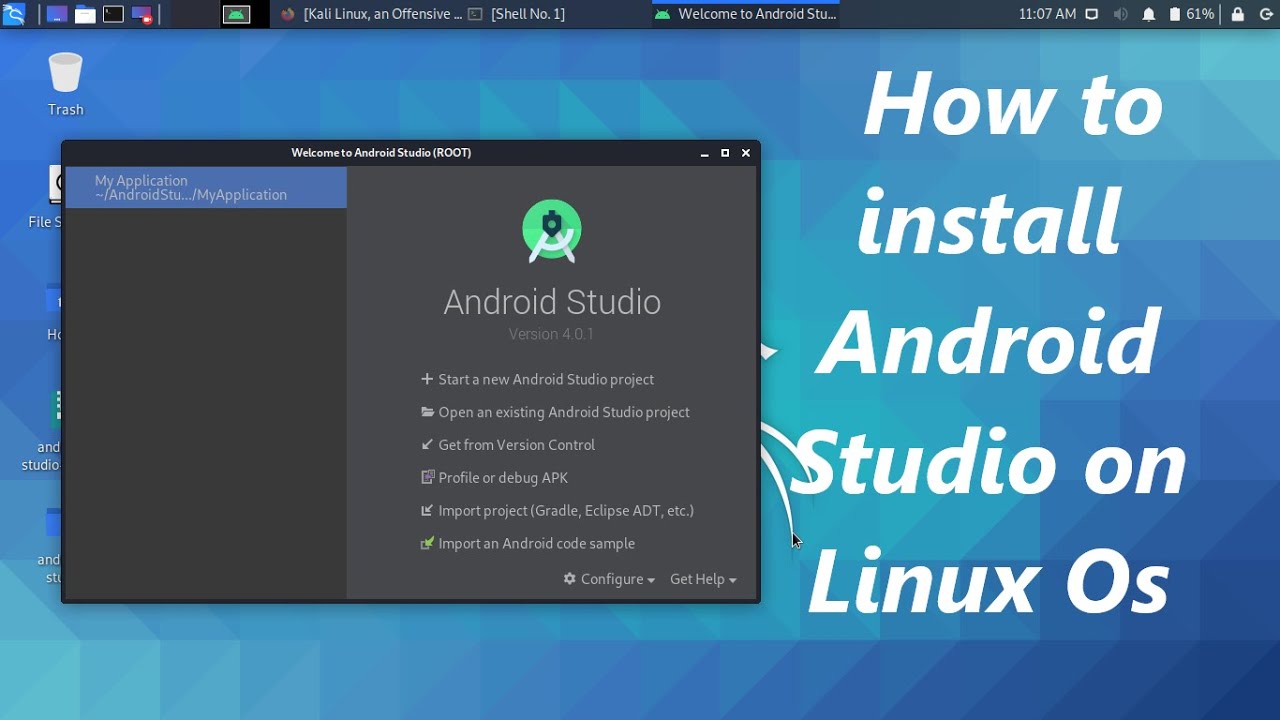 How To Install Android Studio On Linux Operating System Youtube