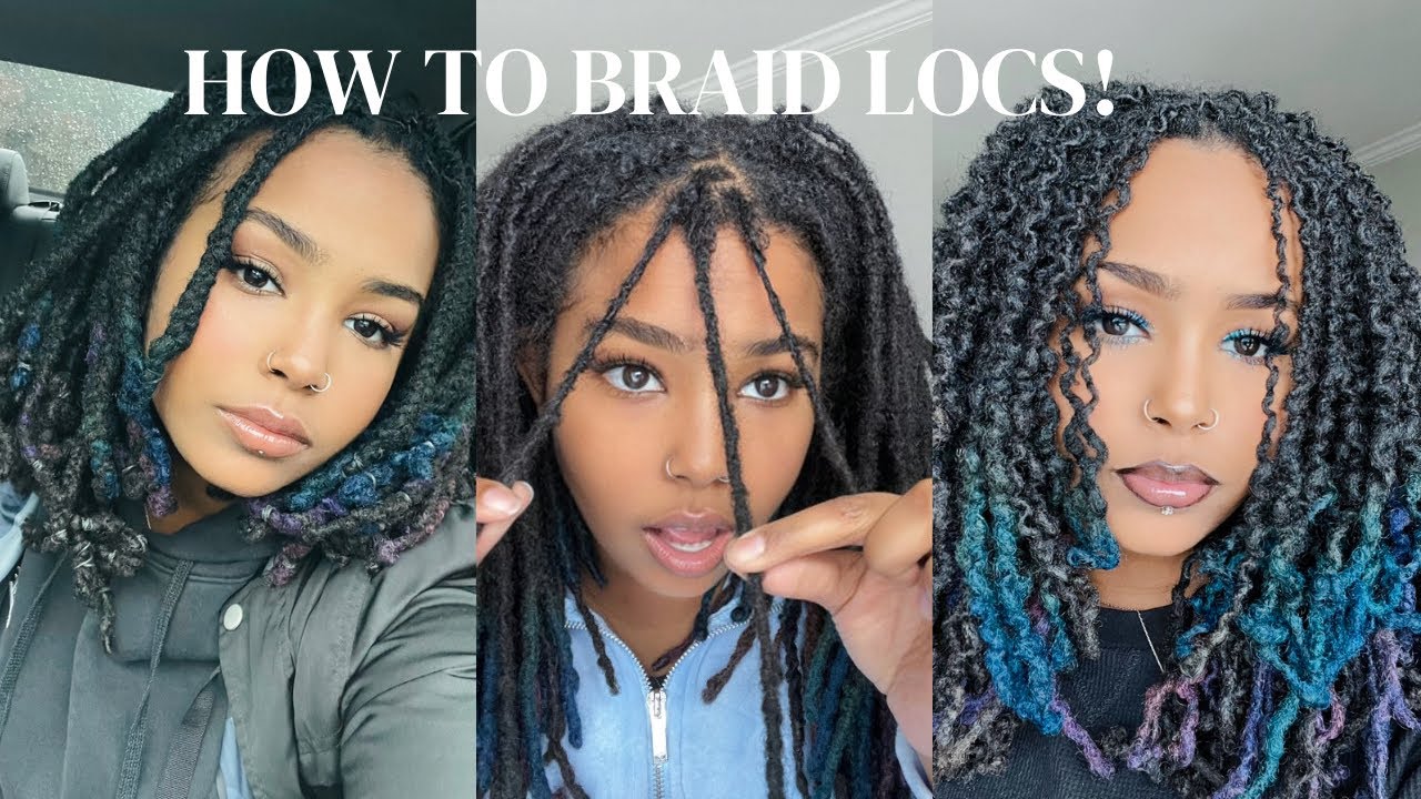 How To Braid Locs Loc Tutorial Easy Youtube