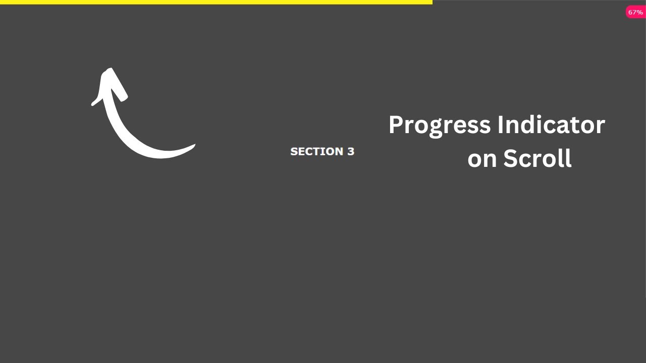 Page Scroll Progress Indicator Html Css And Javascript Youtube