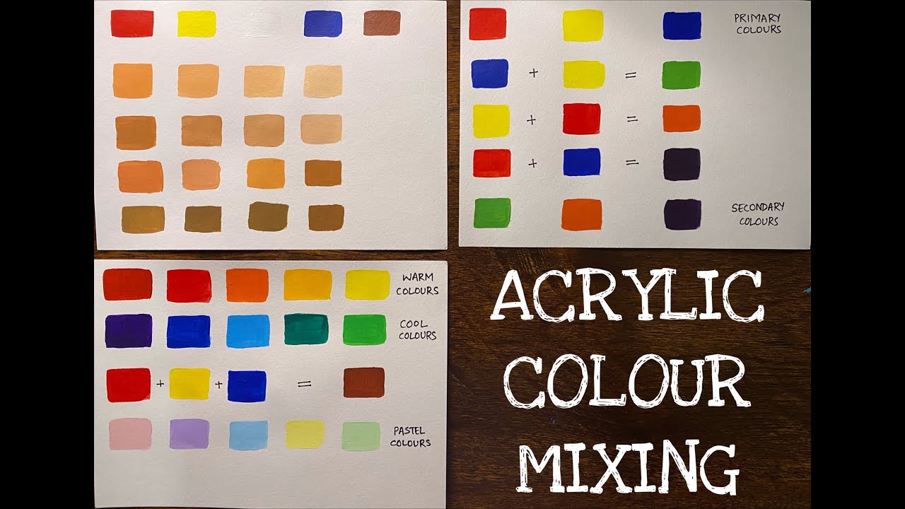 Acrylic Colour Mixing How To Mix Colours Primary Colours Mixing