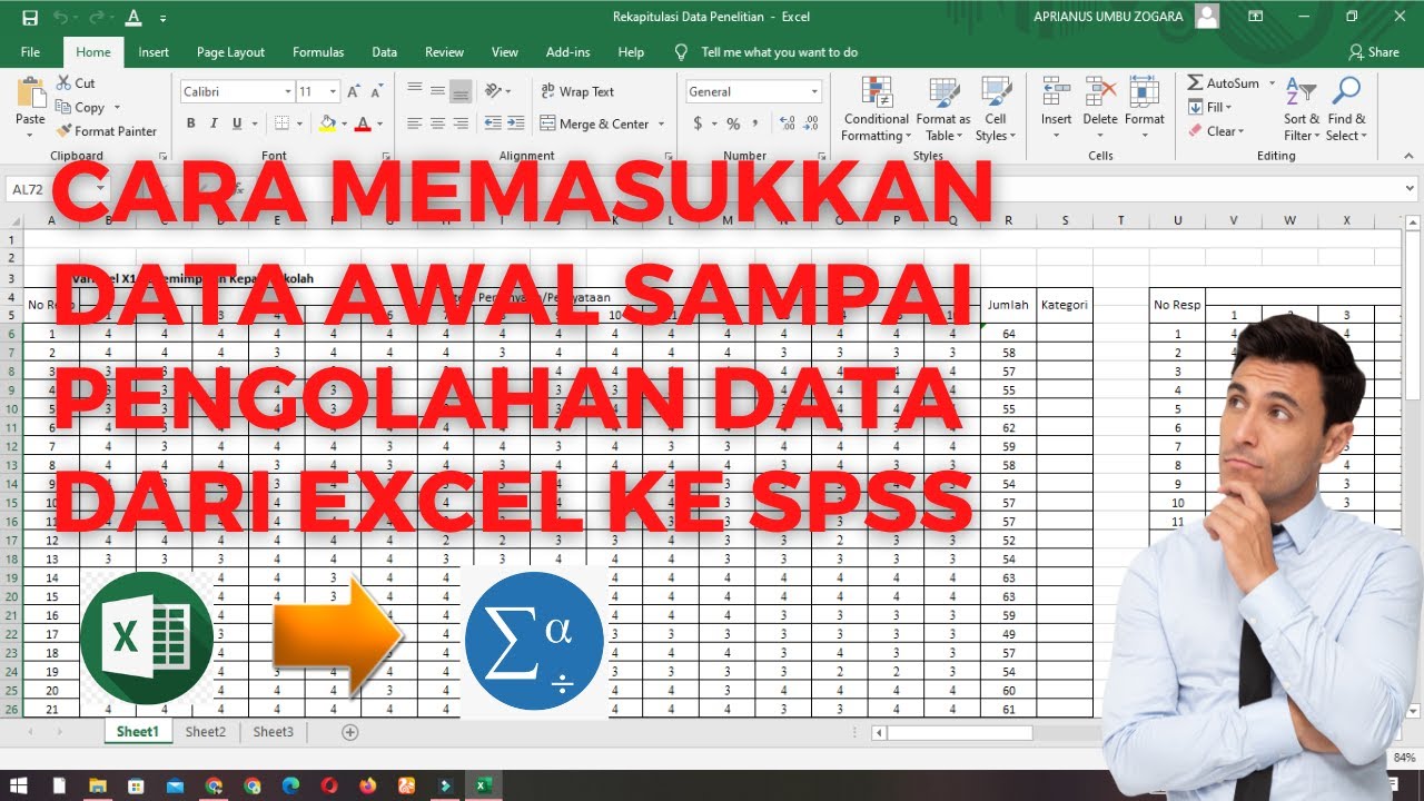 Cara Memasukkan Data Awal Sampai Pengolahan Data Dari Excel Ke Spss ... Cara Memasukkan Data Awal Sampai Pengolahan Data Dari Excel Ke Spss ...