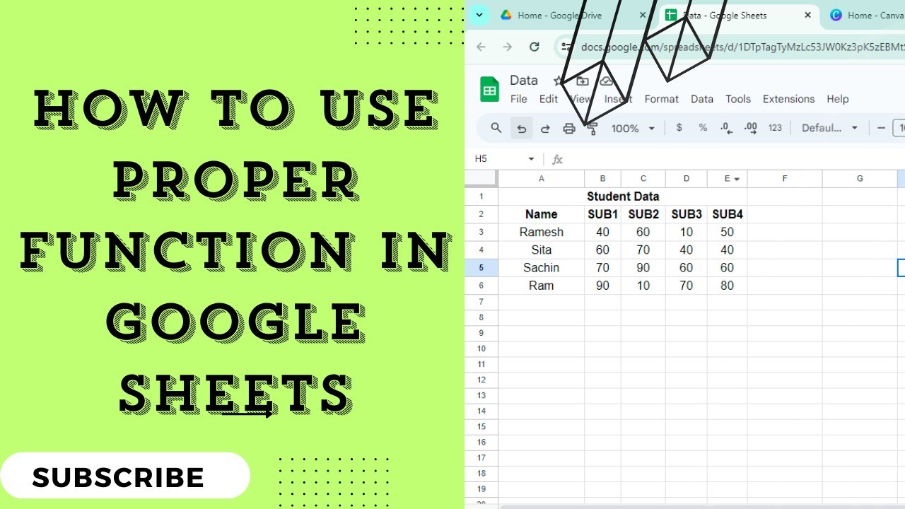 How To Use Proper Function In Google Sheets Youtube
