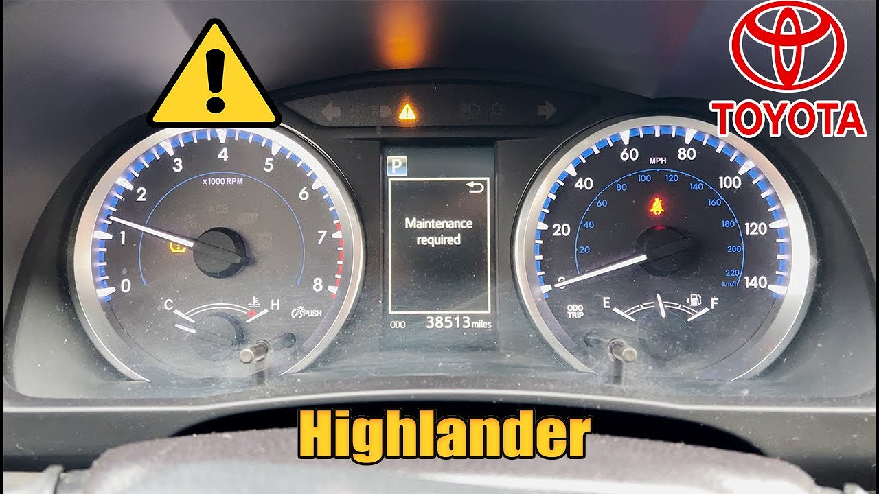 How To Reset Maintenance Light On Toyota Highlander 2018 Diycarexpert