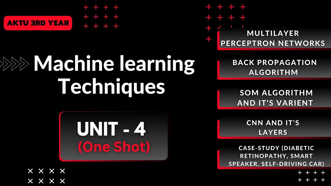 4 Machine Learning Techniques Unit 4 Oneshot Aktu Btech 3rd Year