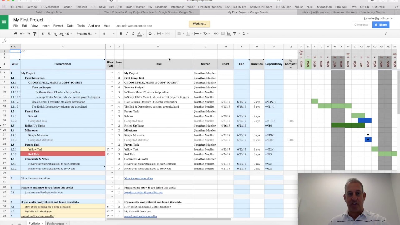 Project Plan Template For Google Sheets