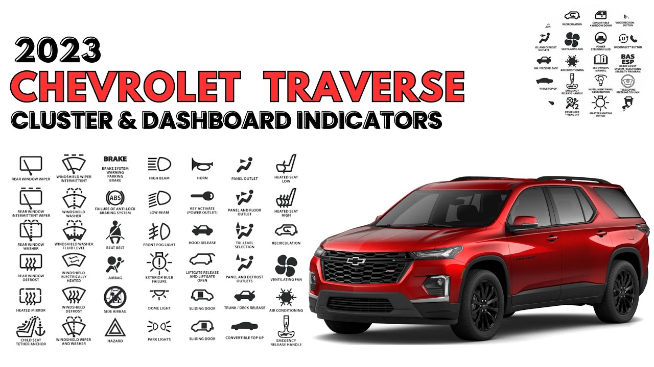 2023 Chevrolet Traverse Cluster Dashboard Warning Lights Guide Youtube