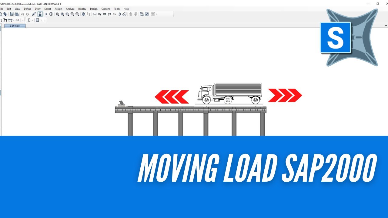 Tutorial Moving Load Di Sap2000 Youtube