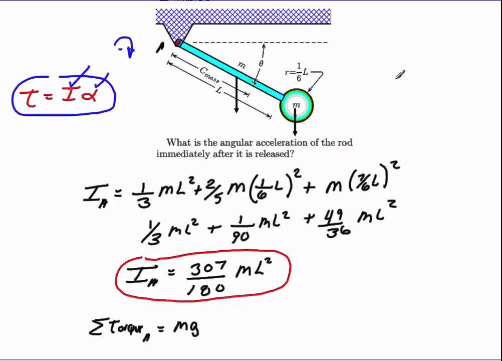 Example Rotational Inertia Torque Angular Acceleration Ppt